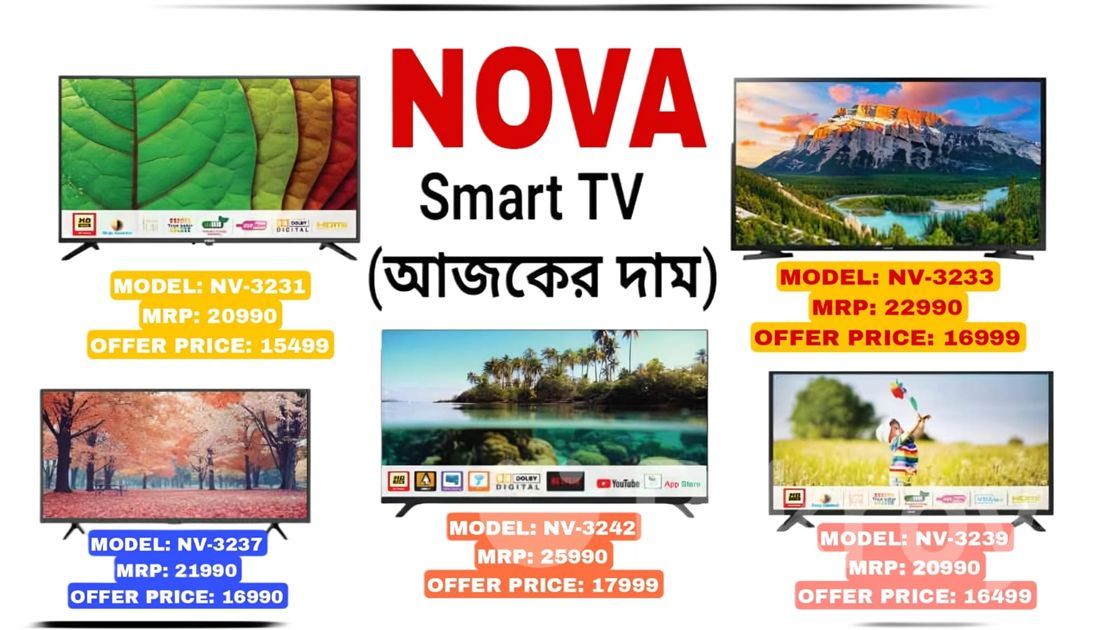 32 INCH NOVA JAPAN TECH. 05 YEARS PANEL REPLACEMENT GOOGLE ANDROIDTV for Sale in Mirpur | Bikroy