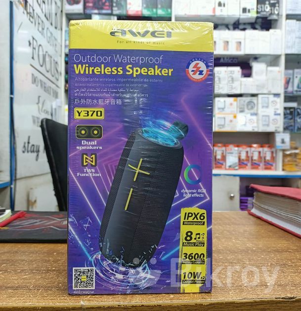 Awei Y370 Portable Bluetooth Wireless IPX6 Speaker for Sale in Uttara | Bikroy