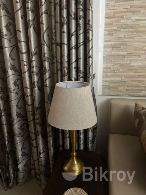 Beautiful Golden Lamp With Shade And Bulb for Sale in Gulshan | Bikroy