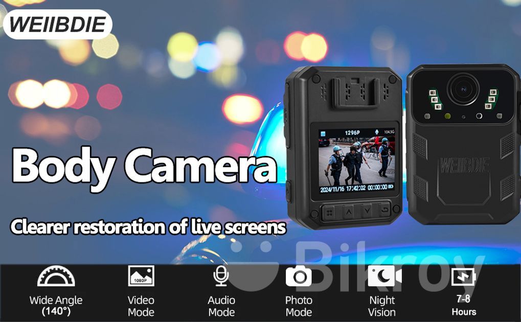 Body Worn Camera Night Vision with 2 Inch Display Waterproof Action Cam ...
