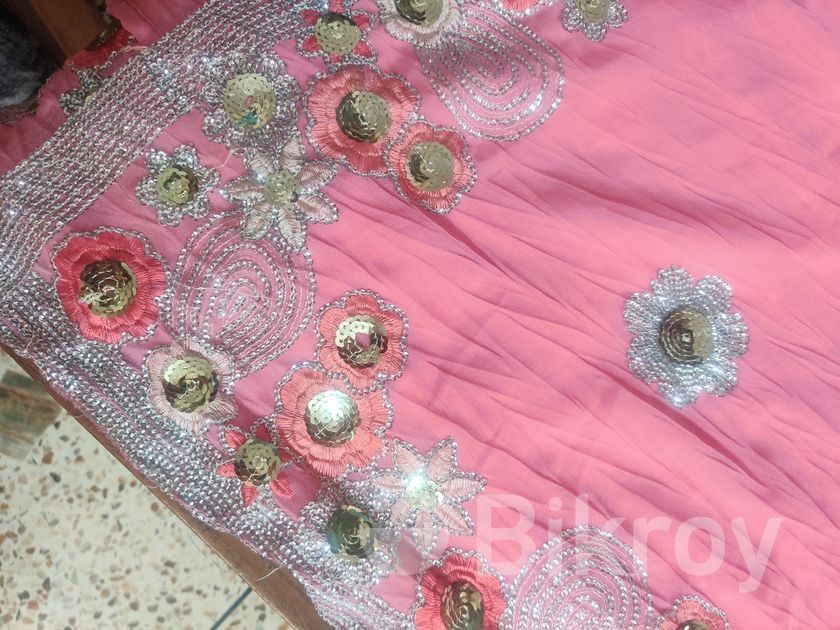 Crash Georgette Sequence Saree | Bikroy