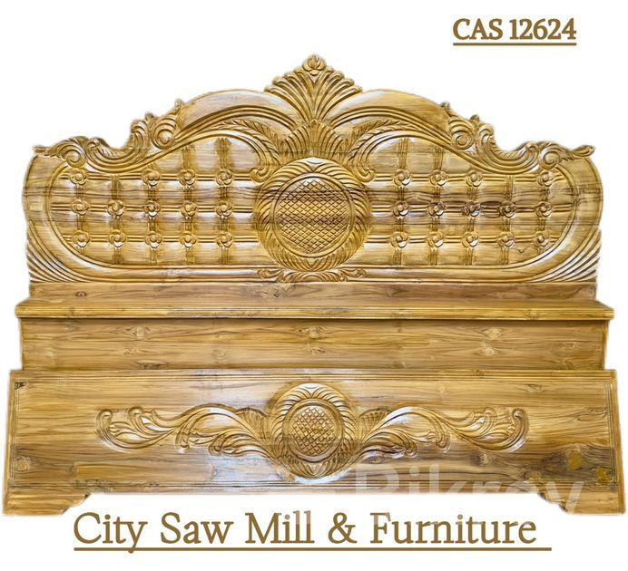 Ctg Shegun Kather King size solid 2.5" Noksha Semi Box Bed for Sale in Jatrabari | Bikroy