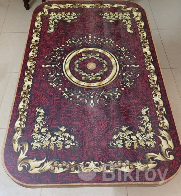 Dining Table 4 Seat Semi Rtg Sl Print Canvas - Black for Sale in Uttara ...