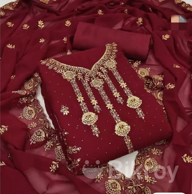 Embroidary Georjet Three Piece | Bikroy