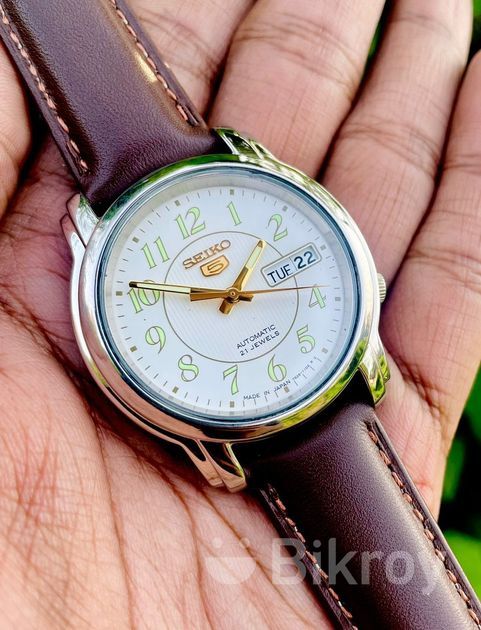 Exclusive SEIKO 5 SNKL47 Textured Numerical White Automatic Watch for ...
