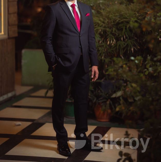 Full Black Formal Suit (slim Fit) Size: 38 for Sale in Khulshi | Bikroy
