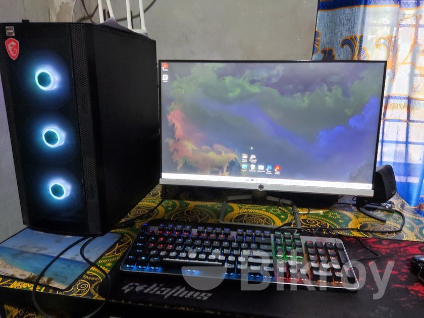 Full Pc Ryzen 5 3500x 6core & 24f Hp Monitor in Tangail | Bikroy