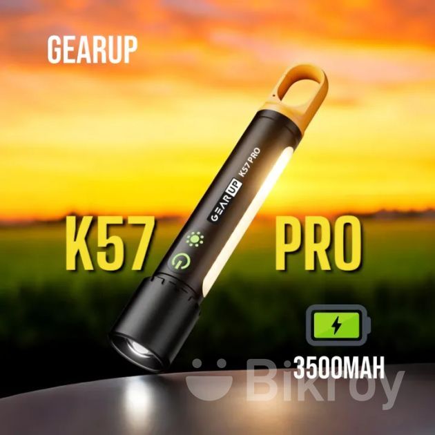 Gearup K57 Pro Rechargeable High Flashlight with 3500mah Lithium ...