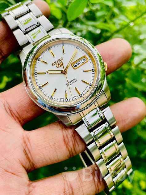 Gorgeous SEIKO 5 SNKK09 Dimmy White Automatic Watch for Sale in Malibag ...