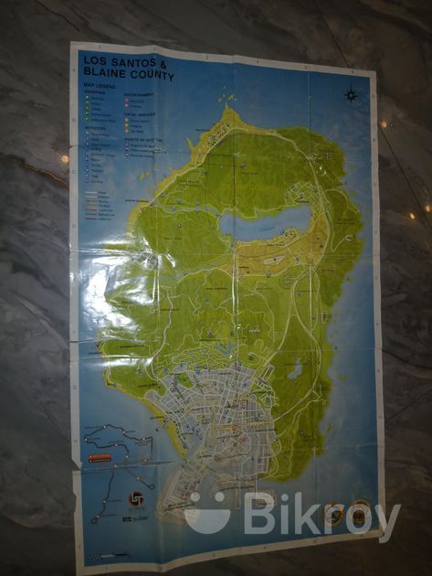 GTA V GAME COVER WITH MAP for Sale in Amber Khana | Bikroy
