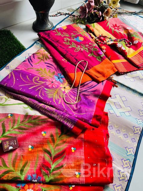 Hand Painted Saree | Bikroy