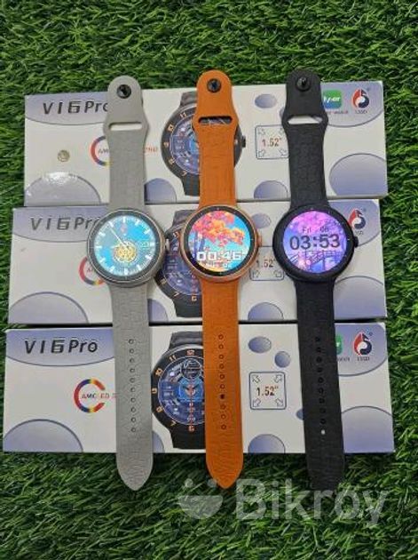 Hyper V16 Pro Round Shape Amoled Display Smart Watch স্মার্টওয়াচ | Bikroy