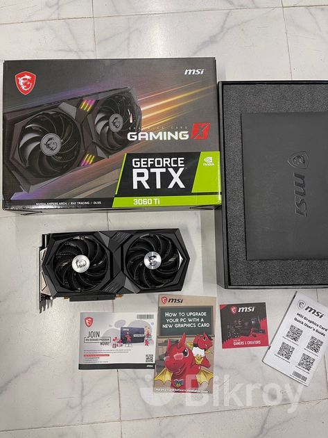 MSI GAMING X RTX 3060TI 8GB DDR6 RGB HIGH GPU WARRANTY for Sale in Mirpur | Bikroy