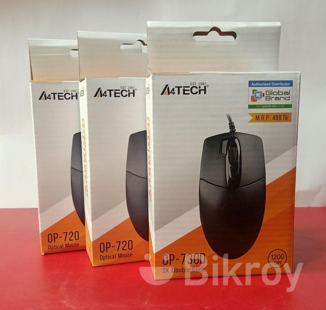 New & intact A4Tech 2X Double Click Mouse with 01 Year warranty for ...