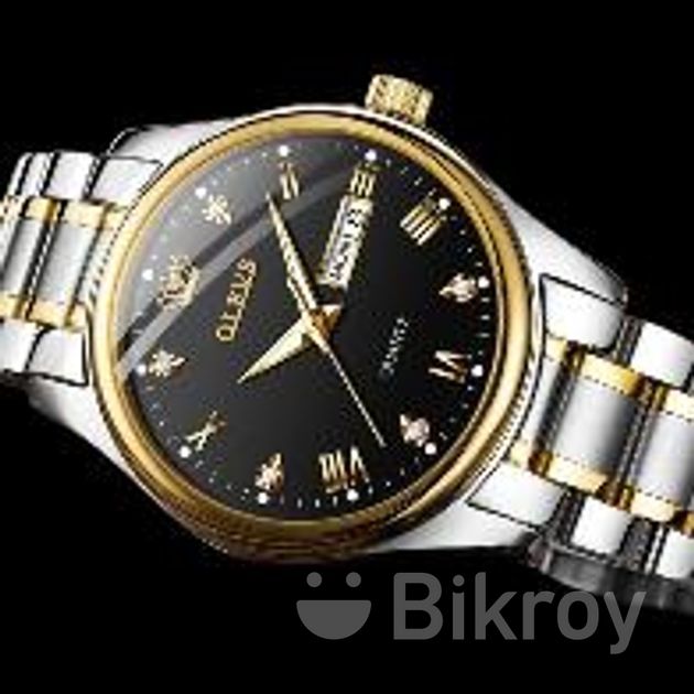 Olevs 5563 Chain Watch –( Black Dial) For Men for Sale in Savar | Bikroy