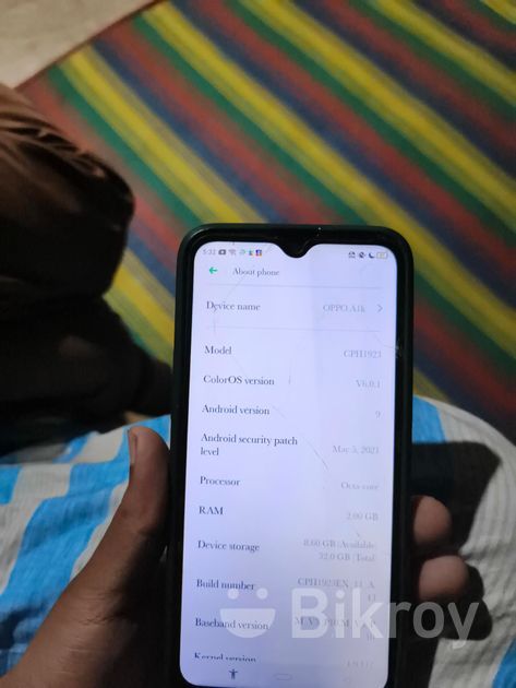 OPPO A1k (Used) for Sale in Tangail | Bikroy