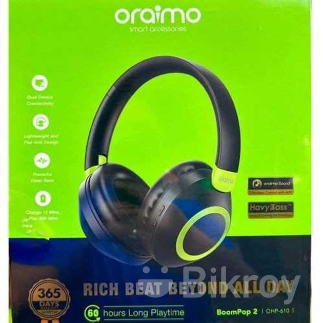 Oraimo BoomPop 2 OHP-610 | Original Bluetooth Headphone for Sale in Khulna Sadar | Bikroy
