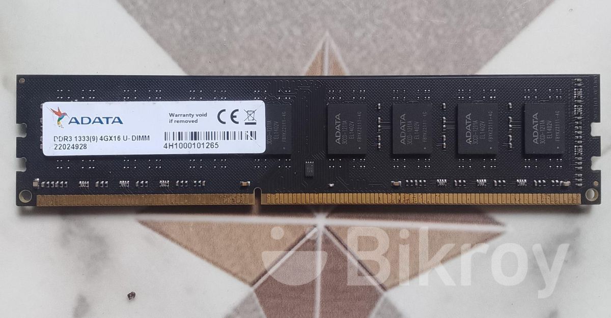 Ram Adata 4gb Ddr3 1333mhz for Sale in Tangail | Bikroy
