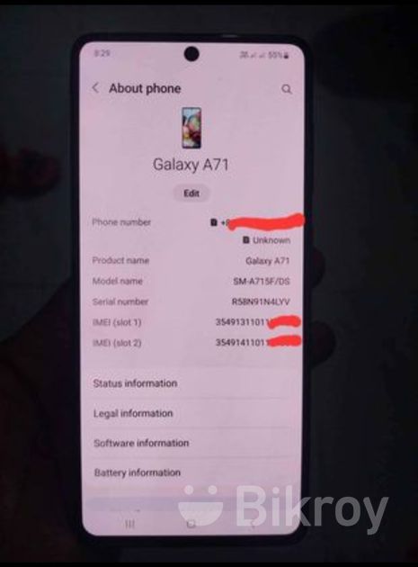 Samsung Galaxy A71 (Used) for Sale in Malibag | Bikroy
