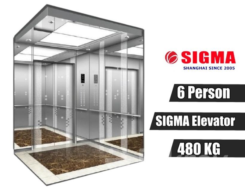 SIGMA 6 Person - 480 kG Passenger Lift | Top Class Motor With ARD in ...