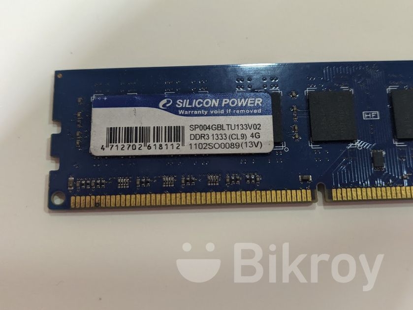 Silicon Power 4GB DDR3 RAM — PC3-10600 (1333MHz) for Sale in Badda | Bikroy