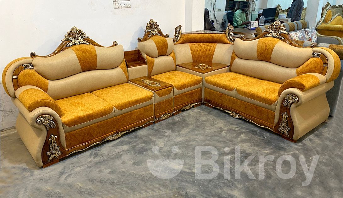 Solid Chittagong Segun Corner Sofa Set Model SL190F for Sale in Badda | Bikroy