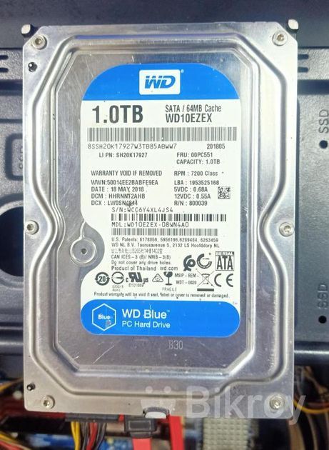 WD BLUE 01TB Desktop HDD 100%Health for Sale in Naogaon | Bikroy