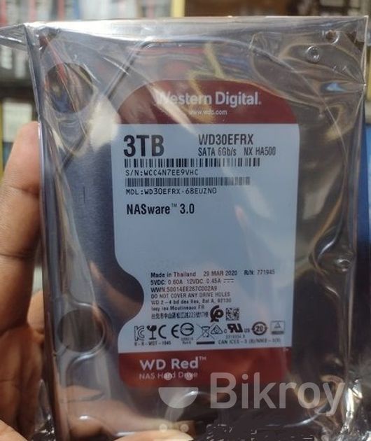 WD Red Plus 3TB NAS Hard Disk SATA 6Gb/s, 64MB Cache 1 Year Warranty ...