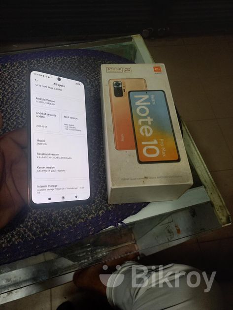 Xiaomi Redmi Note 10 Pro Max note10 max,6/128 (Used) for Sale in Pabna | Bikroy